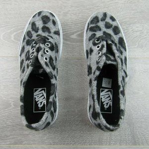 Vans | Shoes | Vans Authentic Platform Fuzzy Snow Leopard Sneaker ...